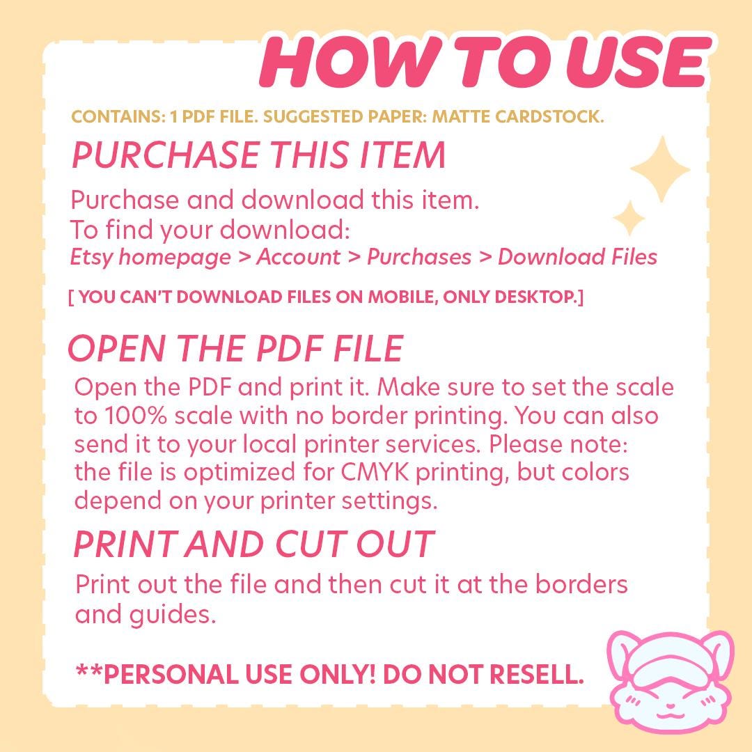 Printable Thank You Card, Cutecore Kawaii Kitty Valentine's Thank You ...