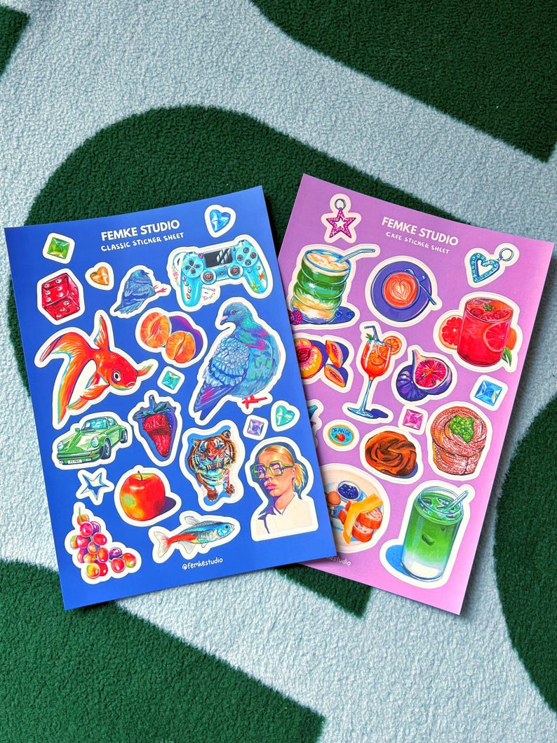 Sticker Sheet Bundle Classic & Cafe - Etsy