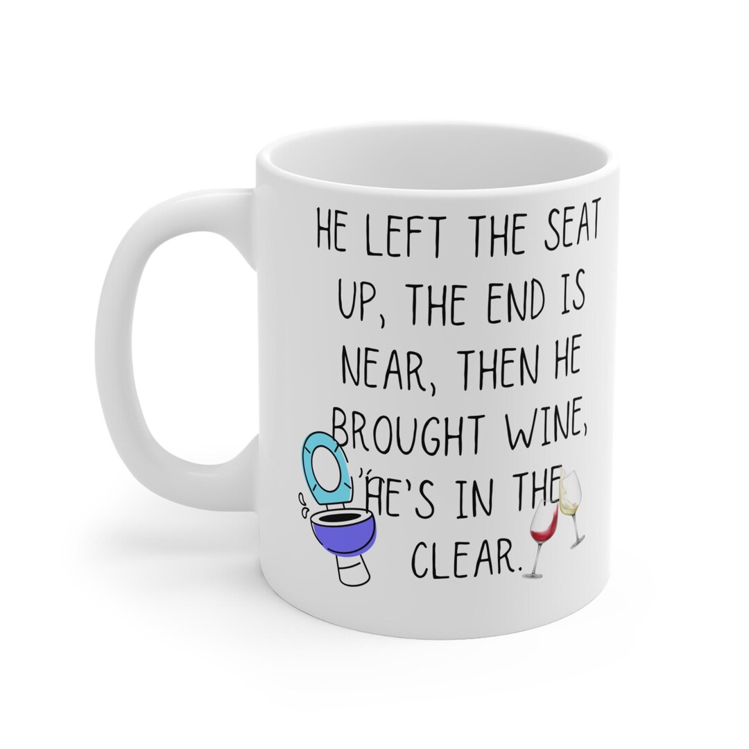 Funny Toilet and Wine Mug, Coffee Cup, Tea Mug, Ceramic Drinkware, Wine ...
