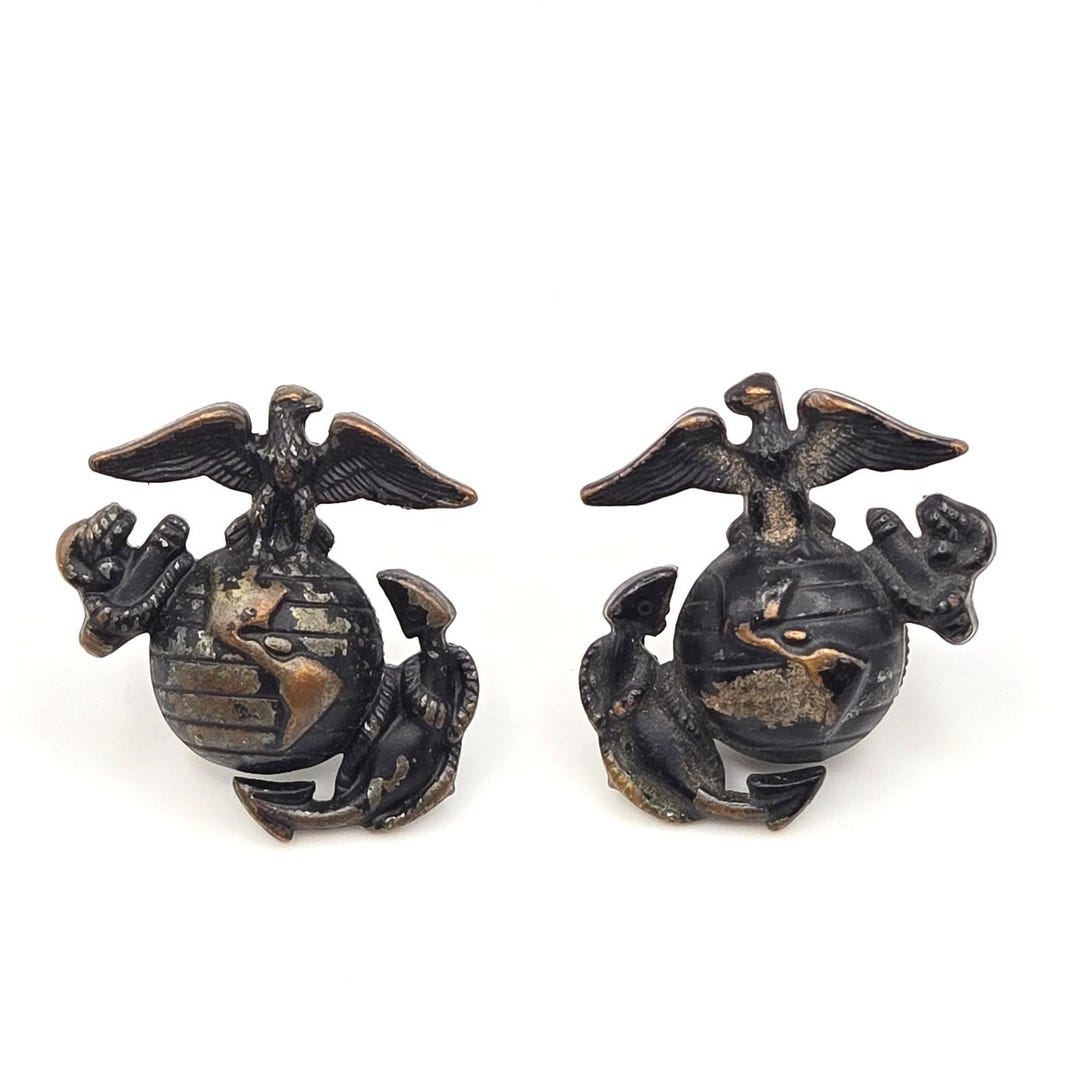 US Marine Corps USMC EGA Emblem Pins Set Eagle Globe Anchor Screw Back ...