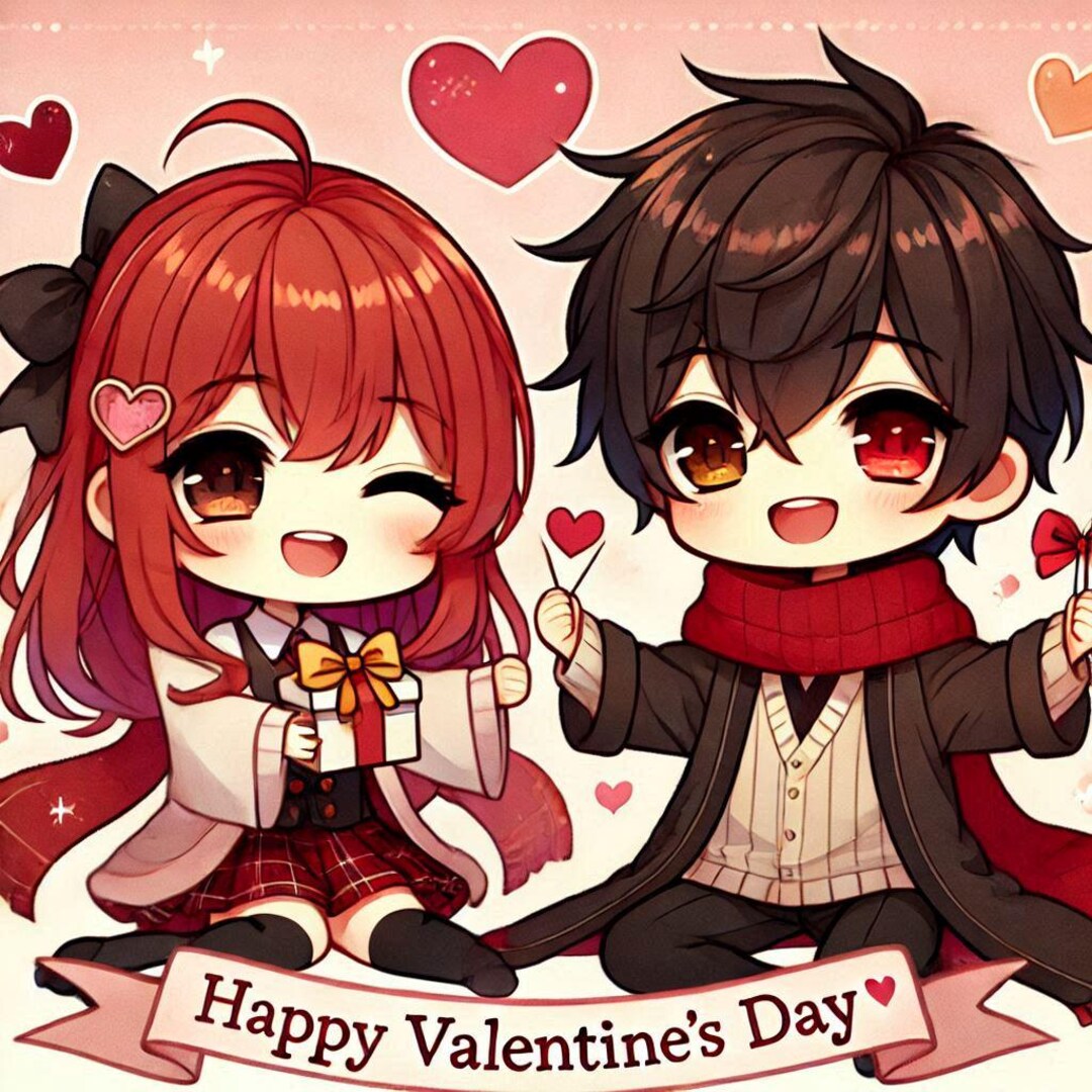 CUSTOM Chibi Couple Valentines Day, Manga, Kawaii, Relationship ...