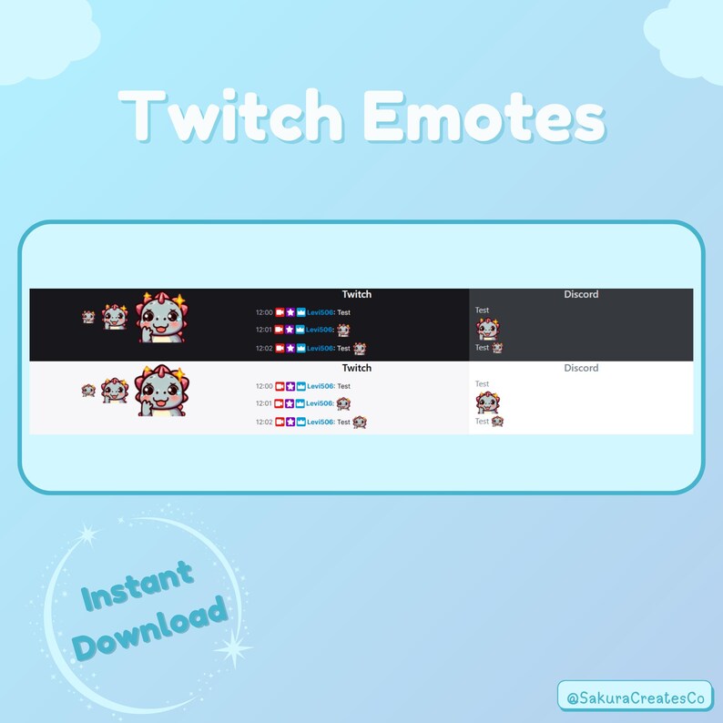 5 Dinosaur Twitch Emotes, Premade, Ready to Download, New, Kawaii ...