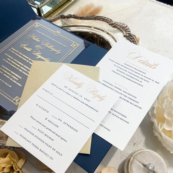 Acrylic Wedding Invitation - Etsy