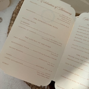 Folded Wedding Programs | Ceremony Program | Programs - Style 106_sicily - Etsy