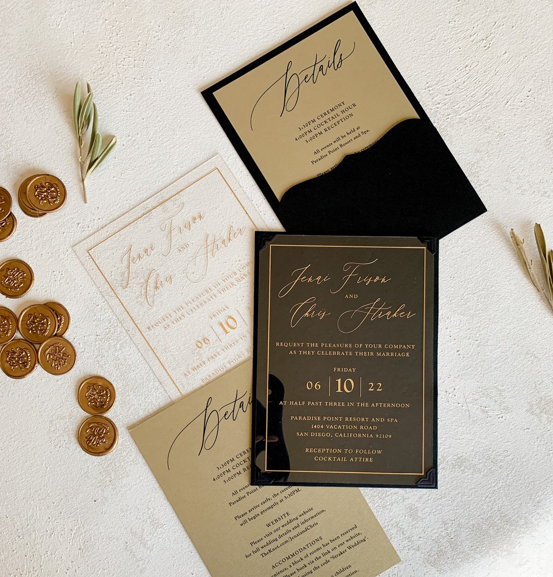 Acrylic Wedding Invitation Acrylic Card Clear Invitations - Etsy