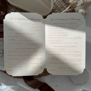 Folded Wedding Programs | Ceremony Program | Programs - Style 106_sicily - Etsy