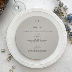 Circle Wedding Menu Any Color Paper 7.5 - Etsy