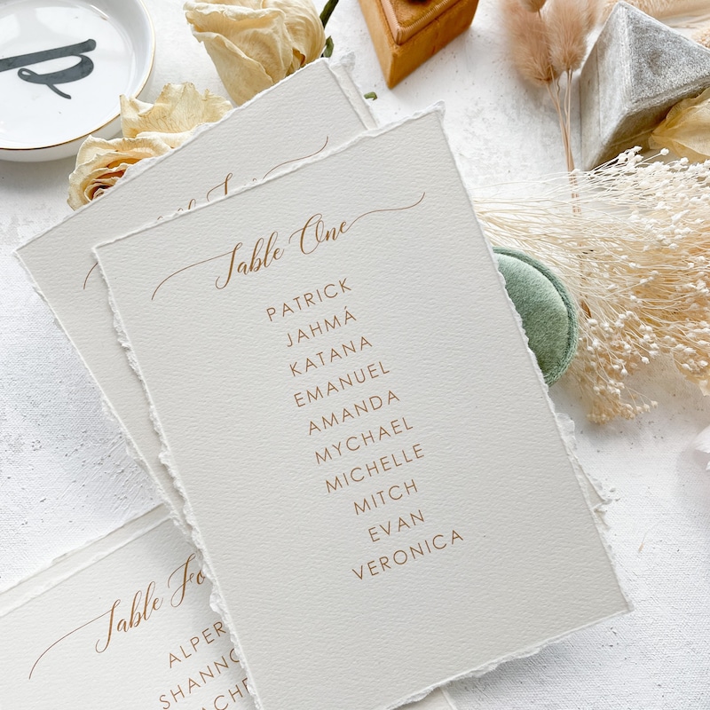 Table Seating Name Cards - Etsy
