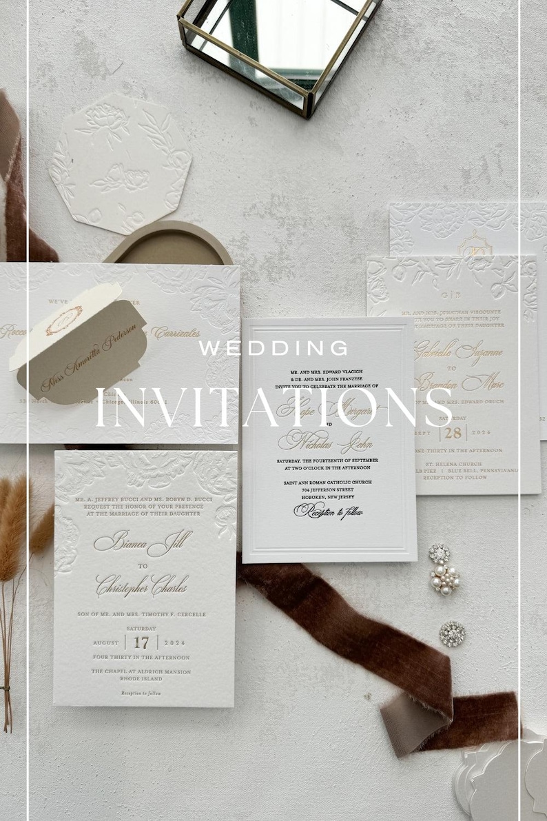 Wedding Invitation Sample Pack (various Prints and Finishes Included ...
