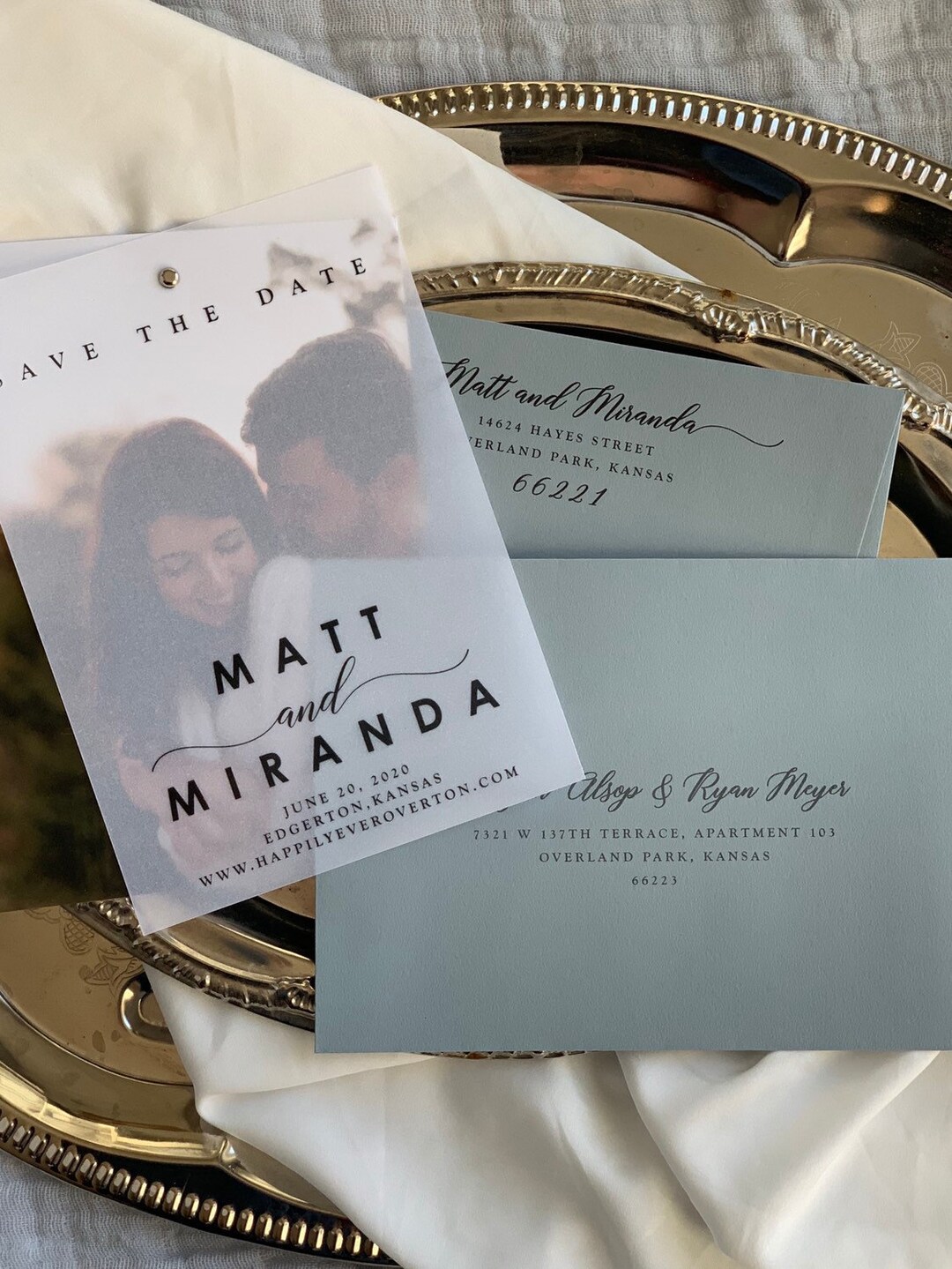Vellum Save the Date | Layered Invites | Clear Invitations ...