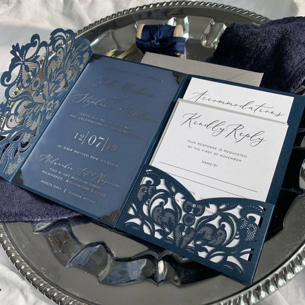 Pocket Folder Invite - Etsy