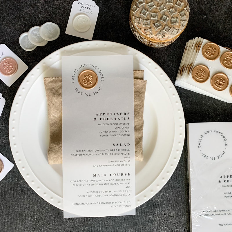 Clear Menu Cards - Etsy