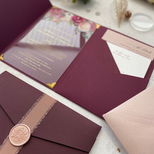 Acrylic Wedding Invitations - Etsy