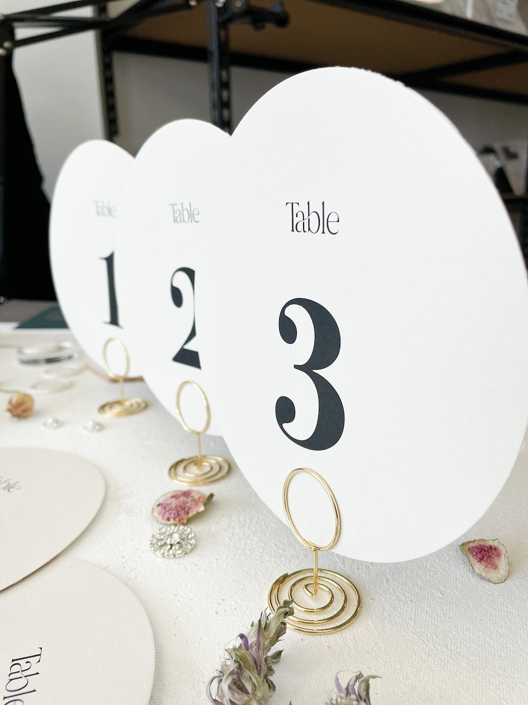 PRINTED Circle Table Numbers - 5.75 Inches - Style 46 - Etsy