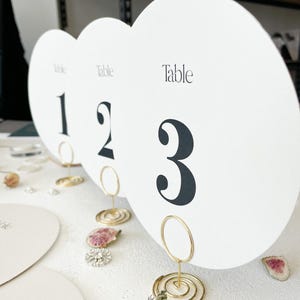 PRINTED Circle Table Numbers - 5.75 Inches - Style 46 - Etsy