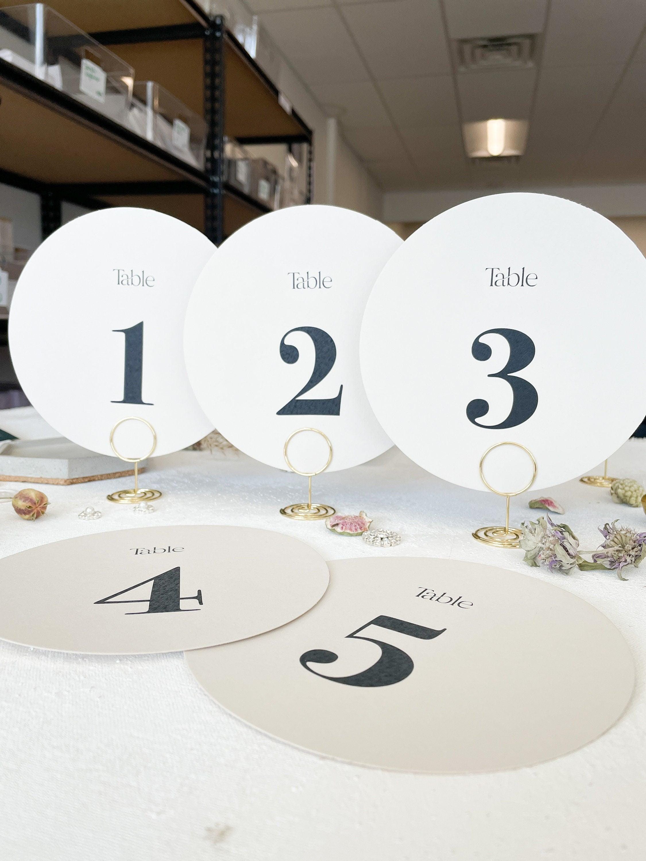 PRINTED Circle Table Numbers - 5.75 Inches - Style 46 - Etsy