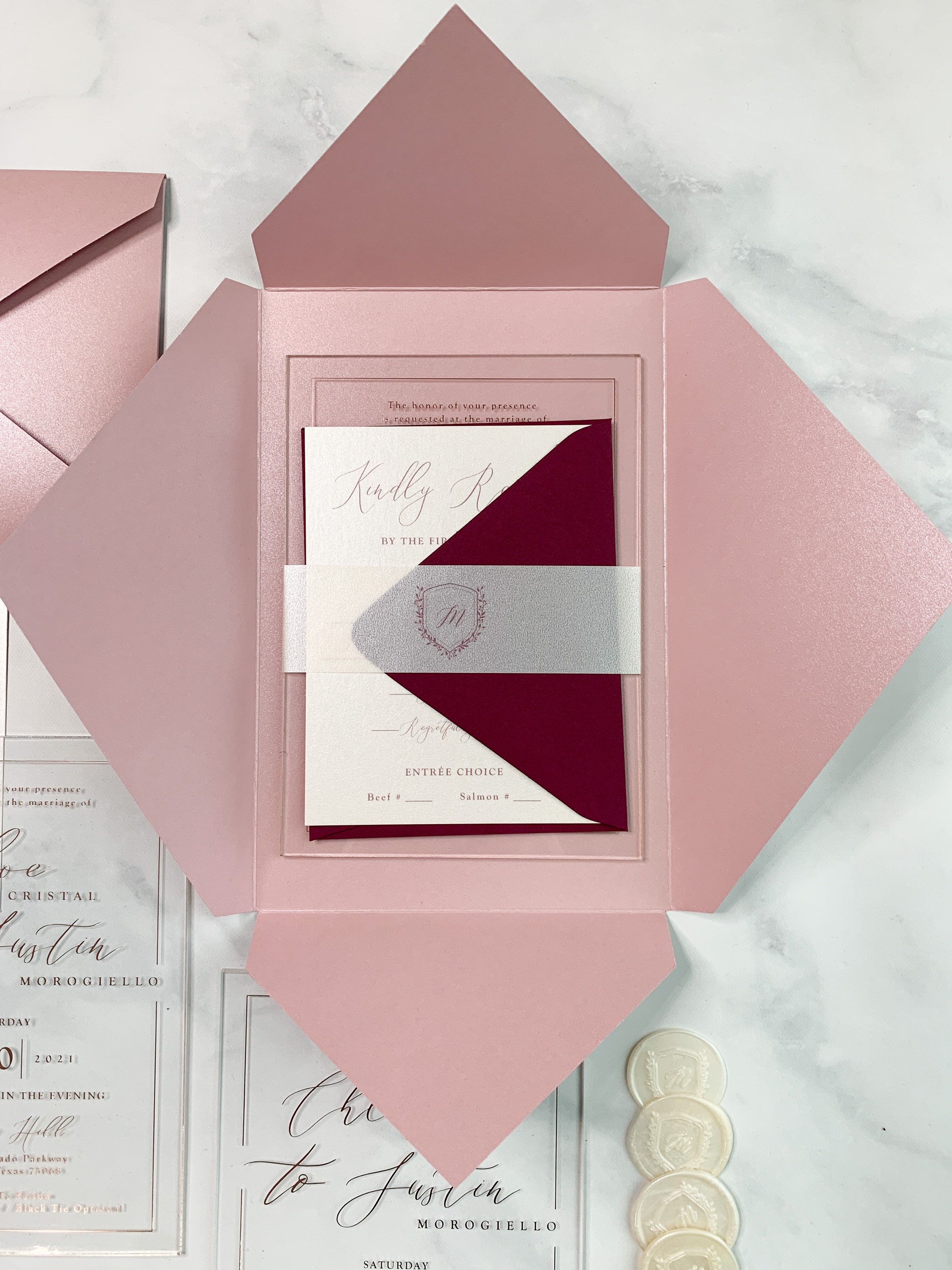 Pochette Envelope for Acrylic Invitations Pouchette | Etsy