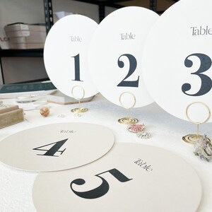 PRINTED Circle Table Numbers - 5.75 Inches - Style 46 - Etsy