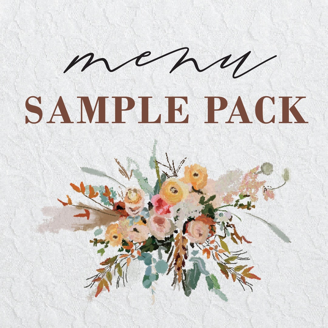 Menu Sample Pack Samples of Long Menus, Skinny Menus, Circle Menus ...