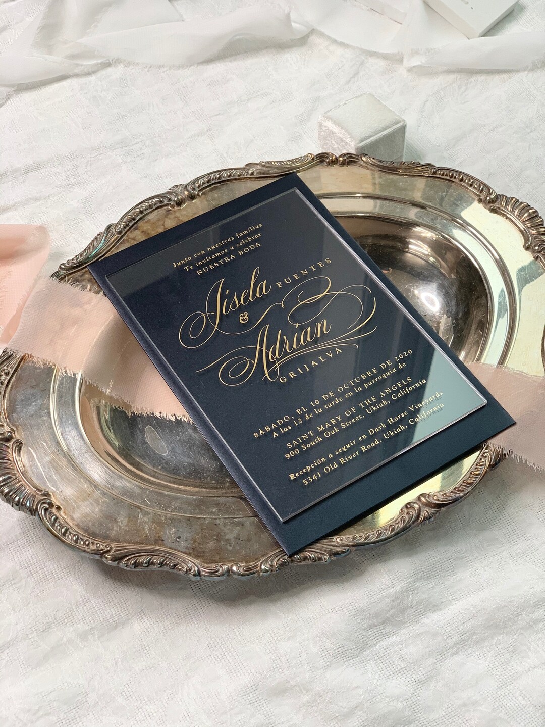 Acrylic Wedding Invitation Clear Invitations Custom Invitations ...