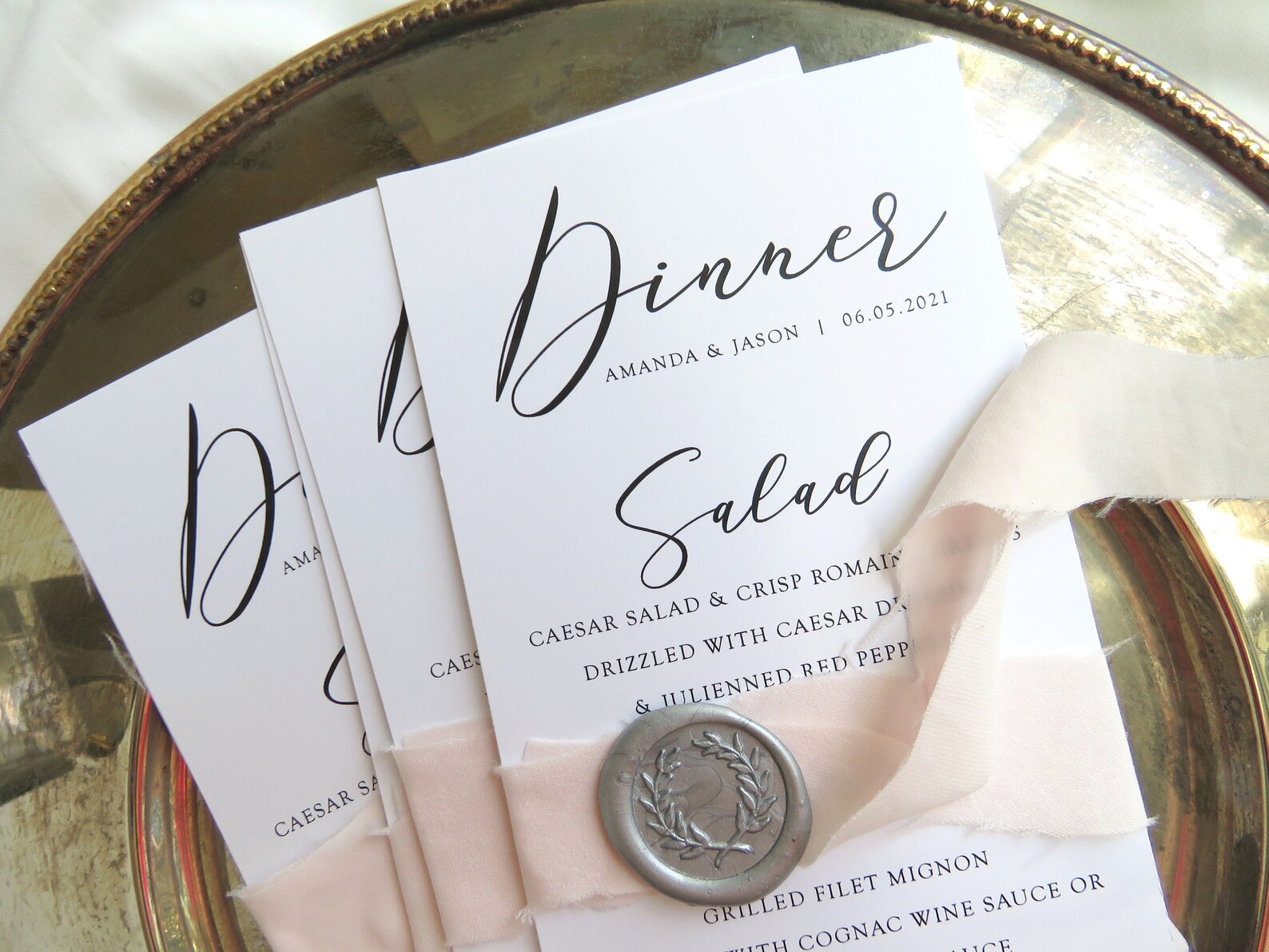 Wedding Menu Printed Wedding Menu Style 32 - Etsy