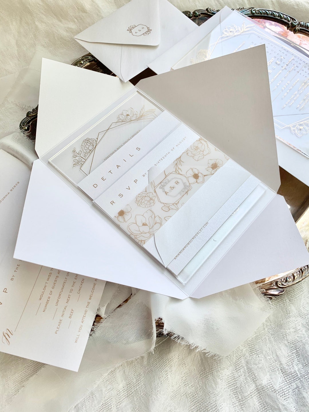 Acrylic Wedding Invitation Clear Invitations Custom Invitations ...