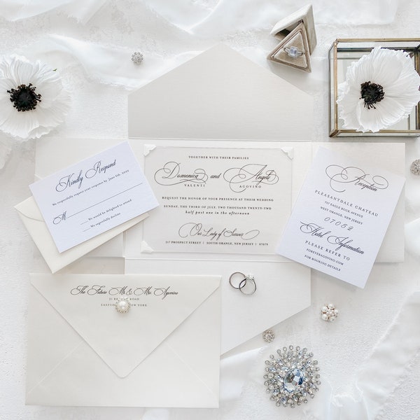 Elegant Wedding Invitations - Etsy