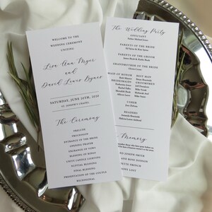 Wedding Programs Ceremony Program Double Sided Programs Style Programs SET OF 10 - Etsy