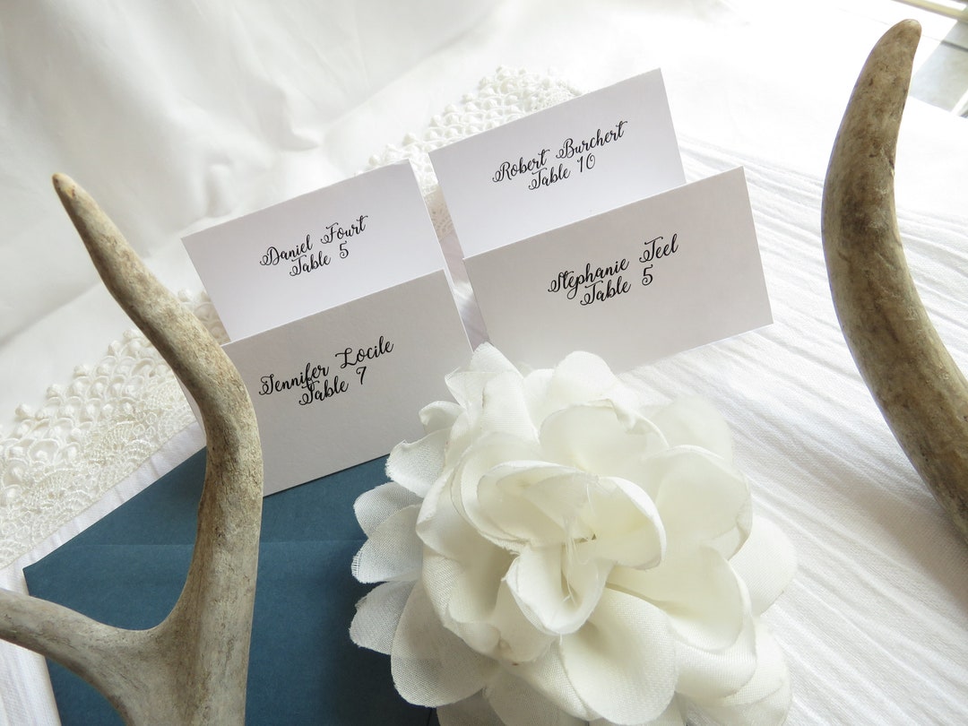 Wedding Folded Place Cards Wedding Name Card Name Tags - Etsy