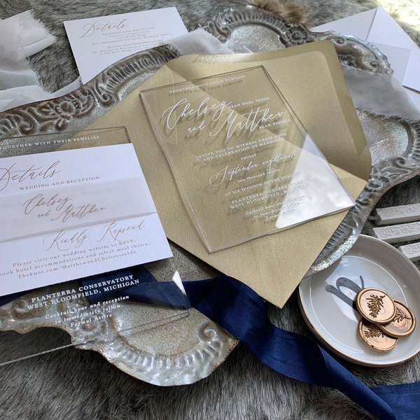 Acrylic Invitation - Etsy
