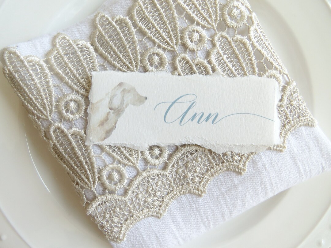 Wedding Place Cards Wedding Name Card Name Tags Puppy - Etsy