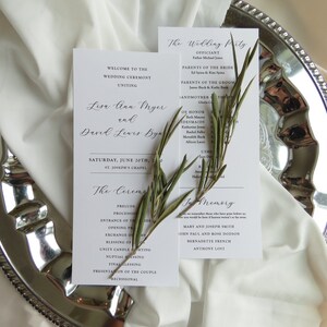 Wedding Programs Ceremony Program Double Sided Programs Style Programs ...