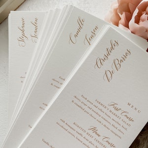 Menu Place Cards | Dinner Menu Place Cards | Custom Name Cards | Menus ...
