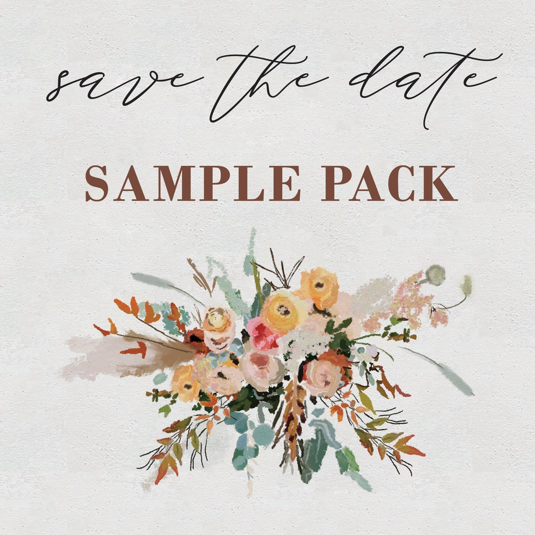 Save the Date Sample Pack - Variety of Finishes, Paper and Sizes - Etsy