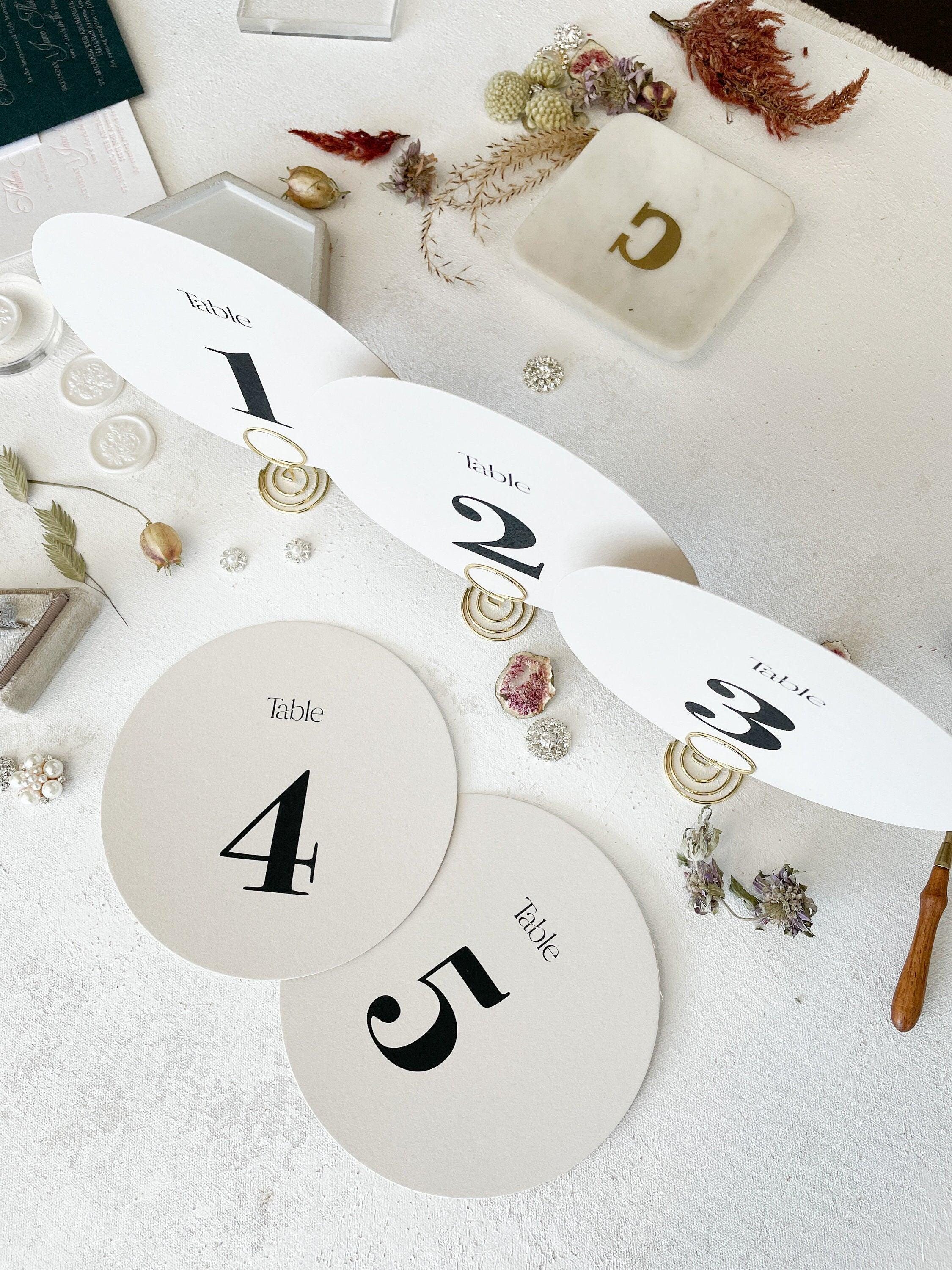 PRINTED Circle Table Numbers - 5.75 Inches - Style 46 - Etsy