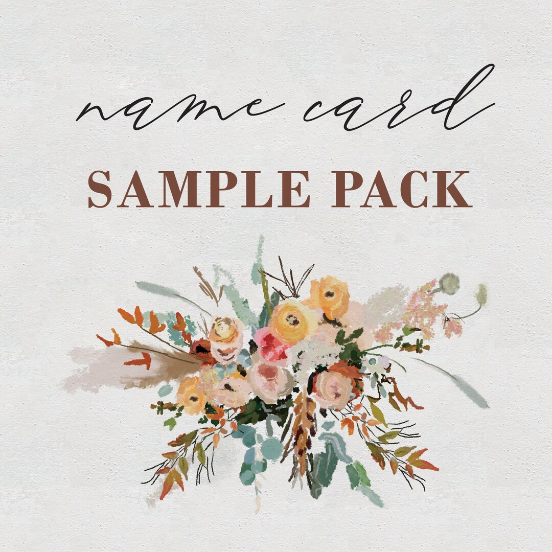 Name Card Sample Pack - Samples of Namecards. | Placecards. |. Nametags ...