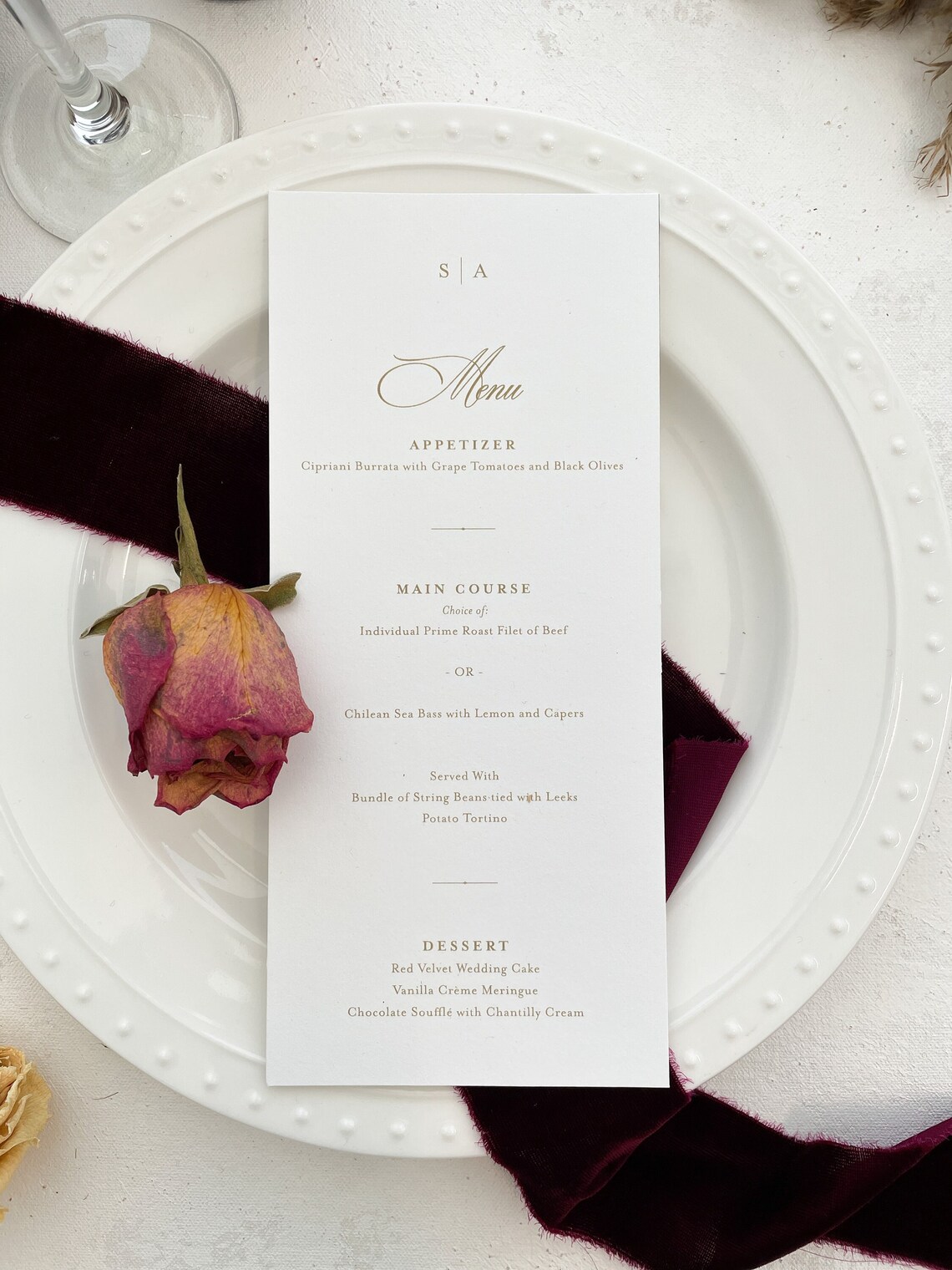 Wedding Menus | Reception Menu | Dinner Menu | Table Menu | Style 97 - Etsy