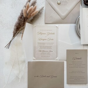 Ivory Wedding Invitation | Acrylic Wedding Invitations | Clear ...