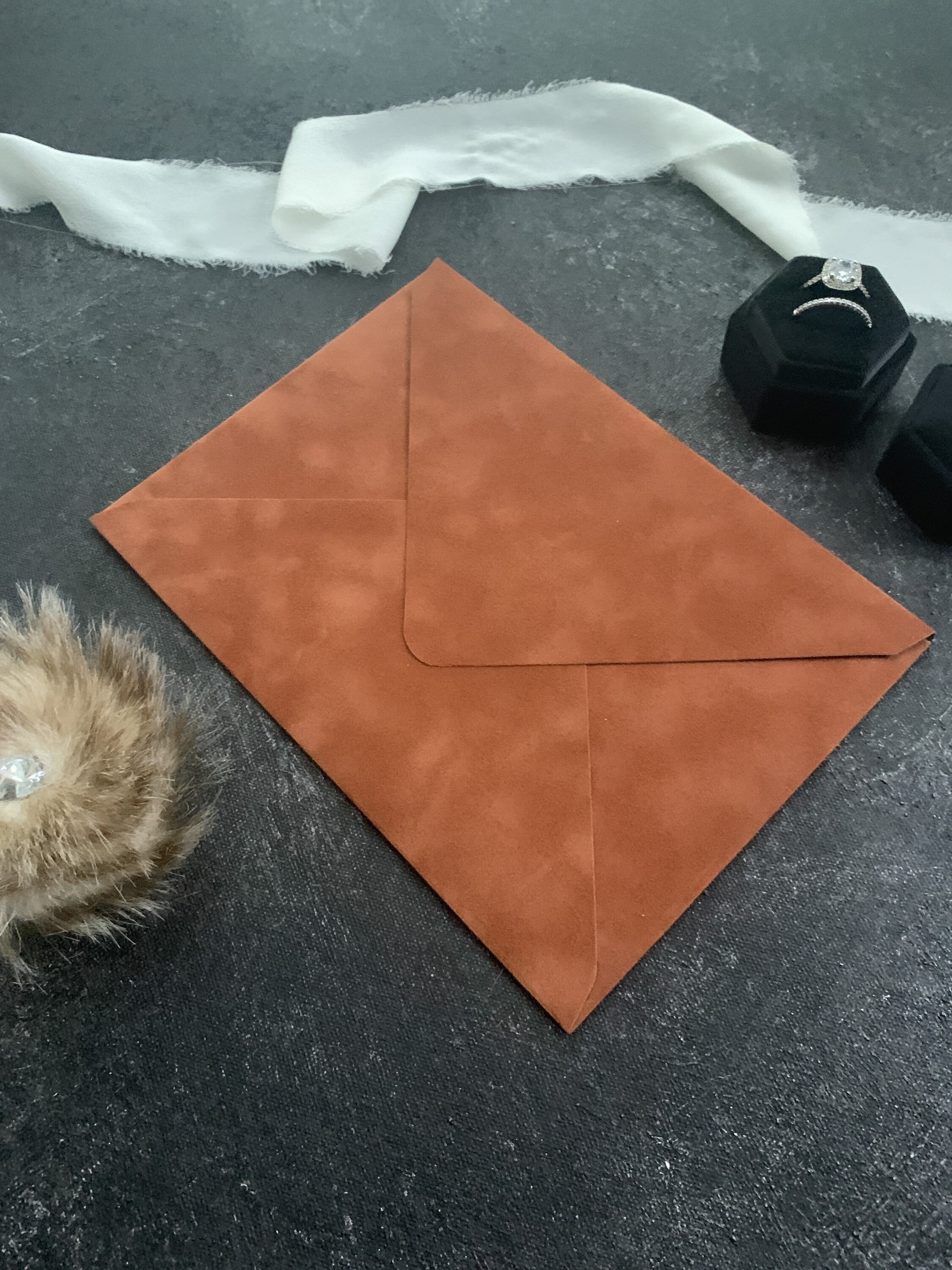 Velvet Envelopes Spice Velvet Envelope A7 7.25x5.25 | Etsy