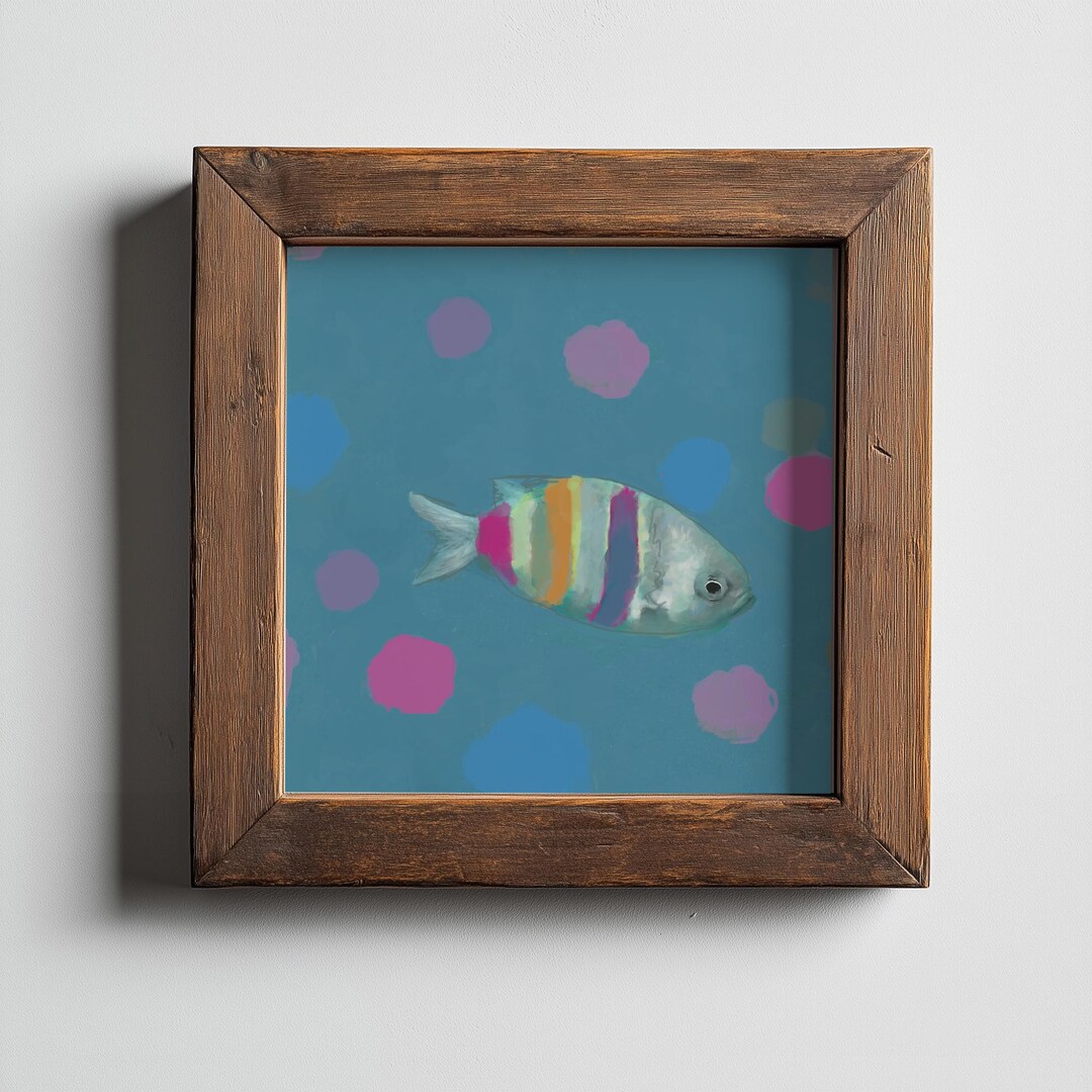 Sad Clown Fish Pun Art Prints Little Square Art Downloads - Etsy