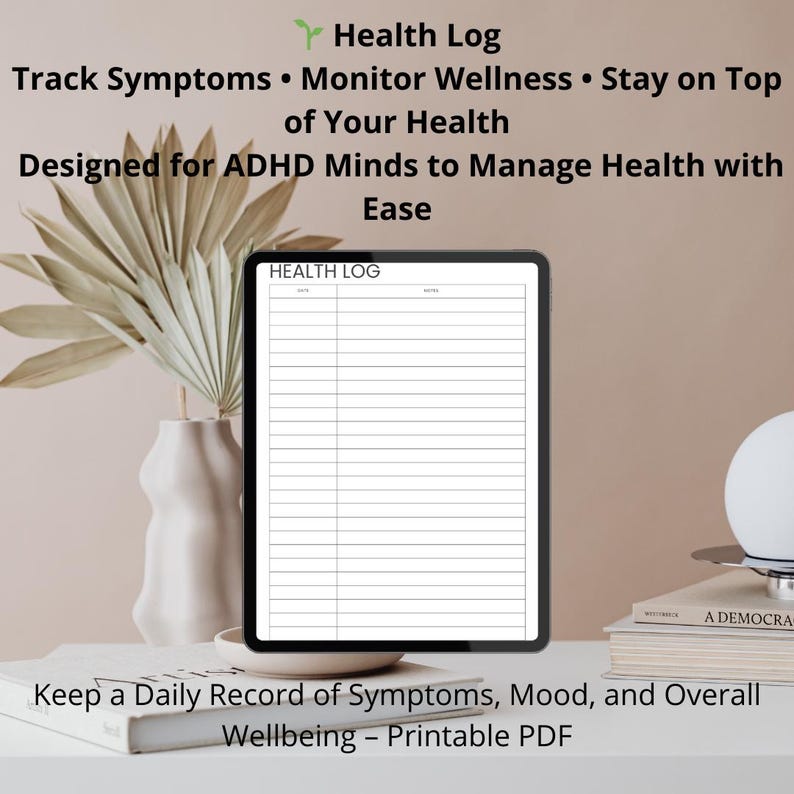 ADHD Digital Planner Printable PDF – Daily Organizer, Task Tracker ...
