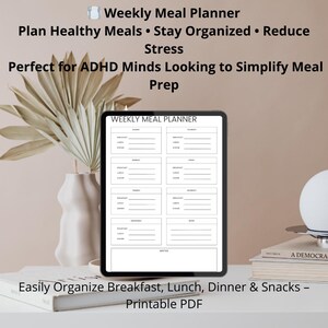 ADHD Digital Planner Printable PDF – Daily Organizer, Task Tracker ...
