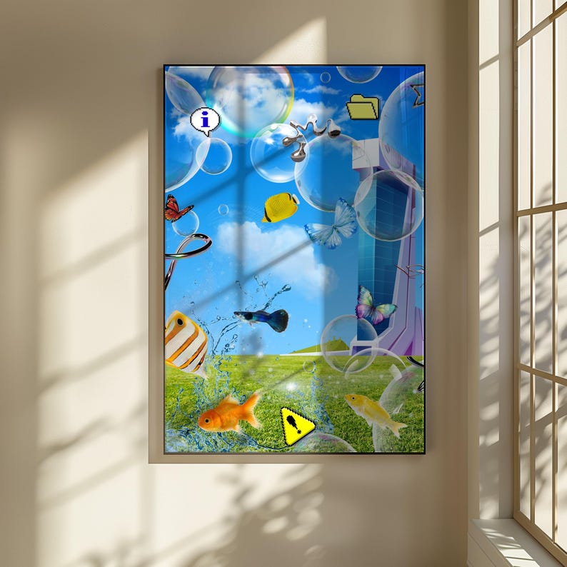 Digital Frutiger Aero Printable, Futuristic Skyscraper Bubble Aesthetic ...