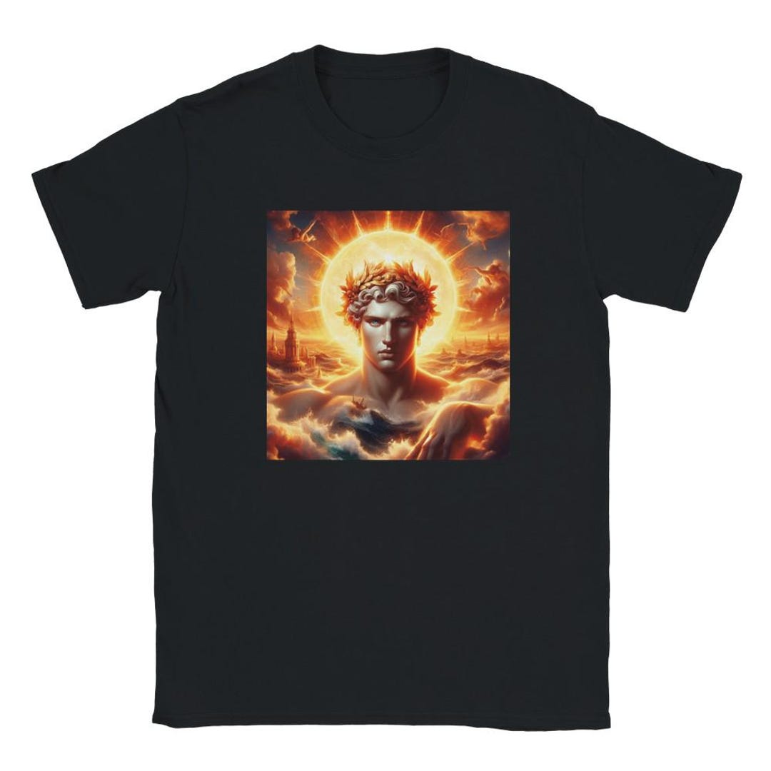 Divine Apollo Art: Greek Mythology Print on Antique Tee Black Greek ...