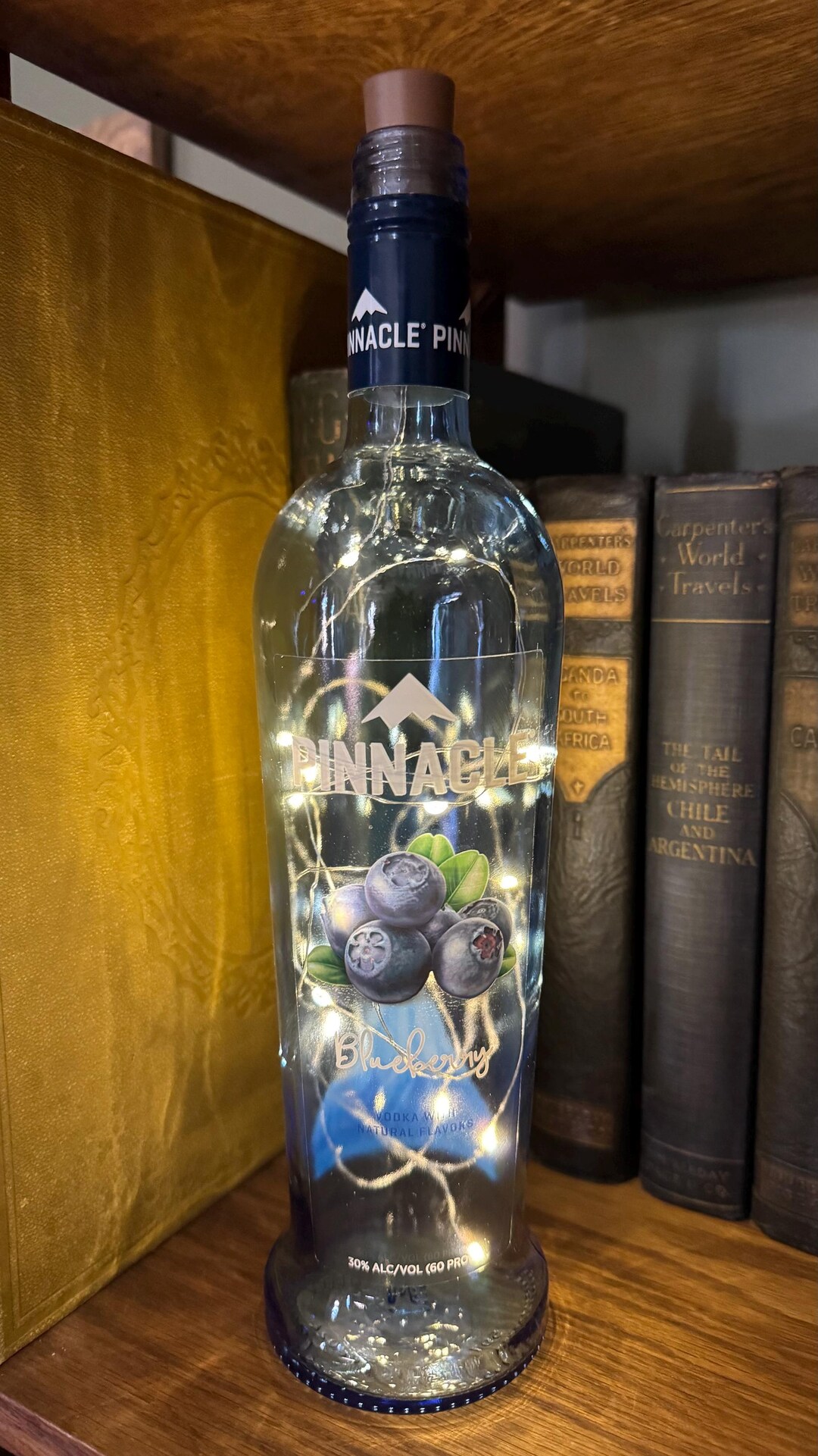 Pinnacle Blueberry Vodka Lighted Bottle, Makes Great Nightlight, Table ...