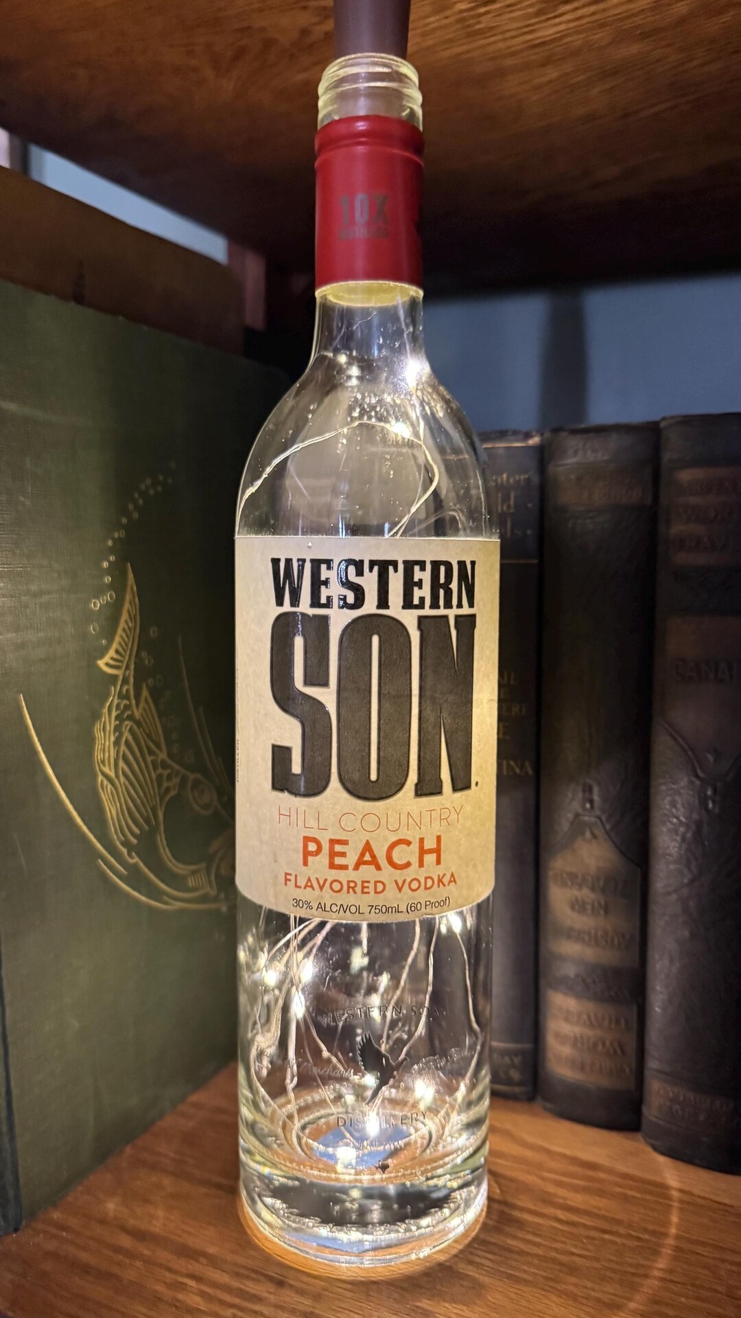 Western Son Peach Flavored Vodka Lighted Bottle, Makes Great Nightlight ...