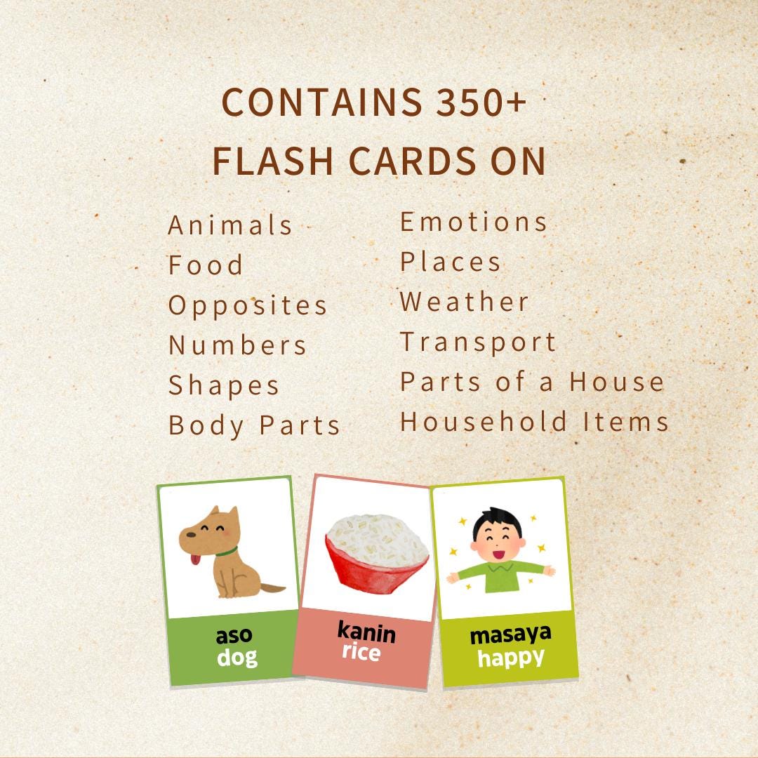 350+ Filipino Flashcards Mega Bundle, Visual Language Learning Tool ...