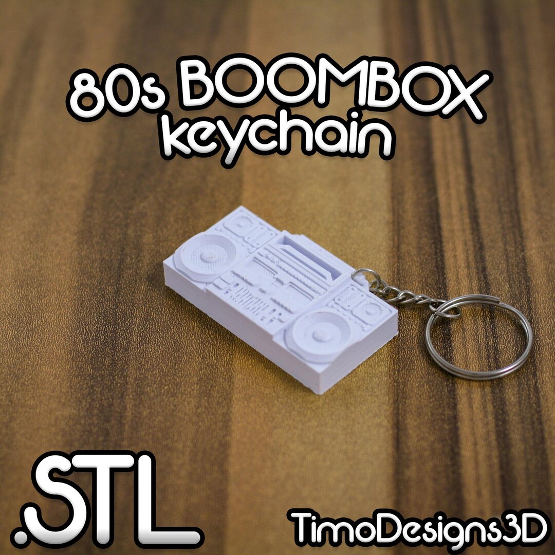 80s Retro Boombox Keychain STL – 3D Printable File - Etsy