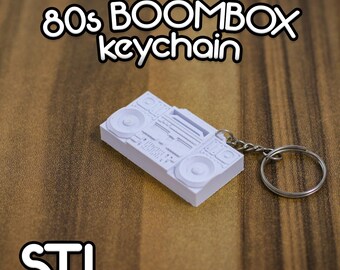 80s Retro Boombox Keychain STL – 3D Printable File - Etsy