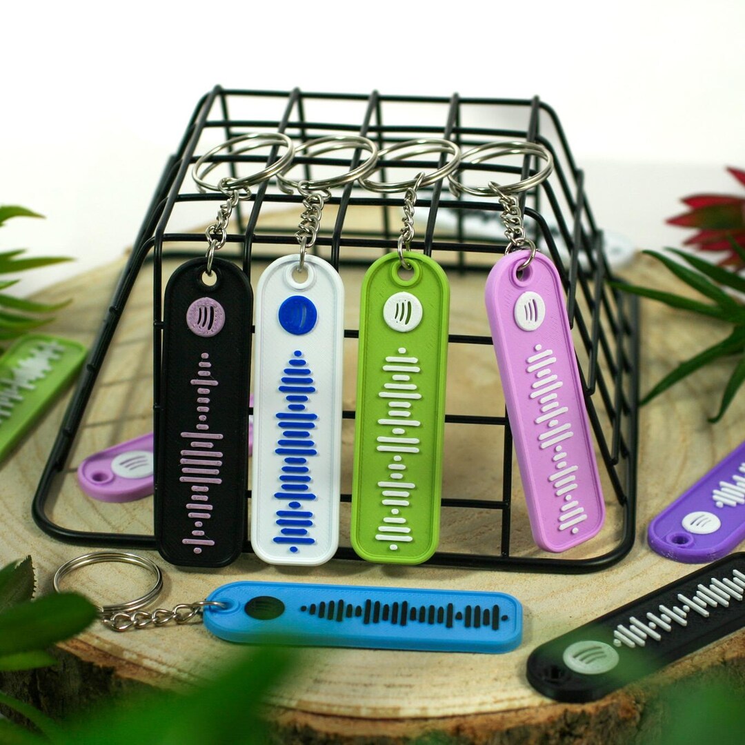 Custom 3D Printable Spotify Code Music Keychain STL File – Personalized ...
